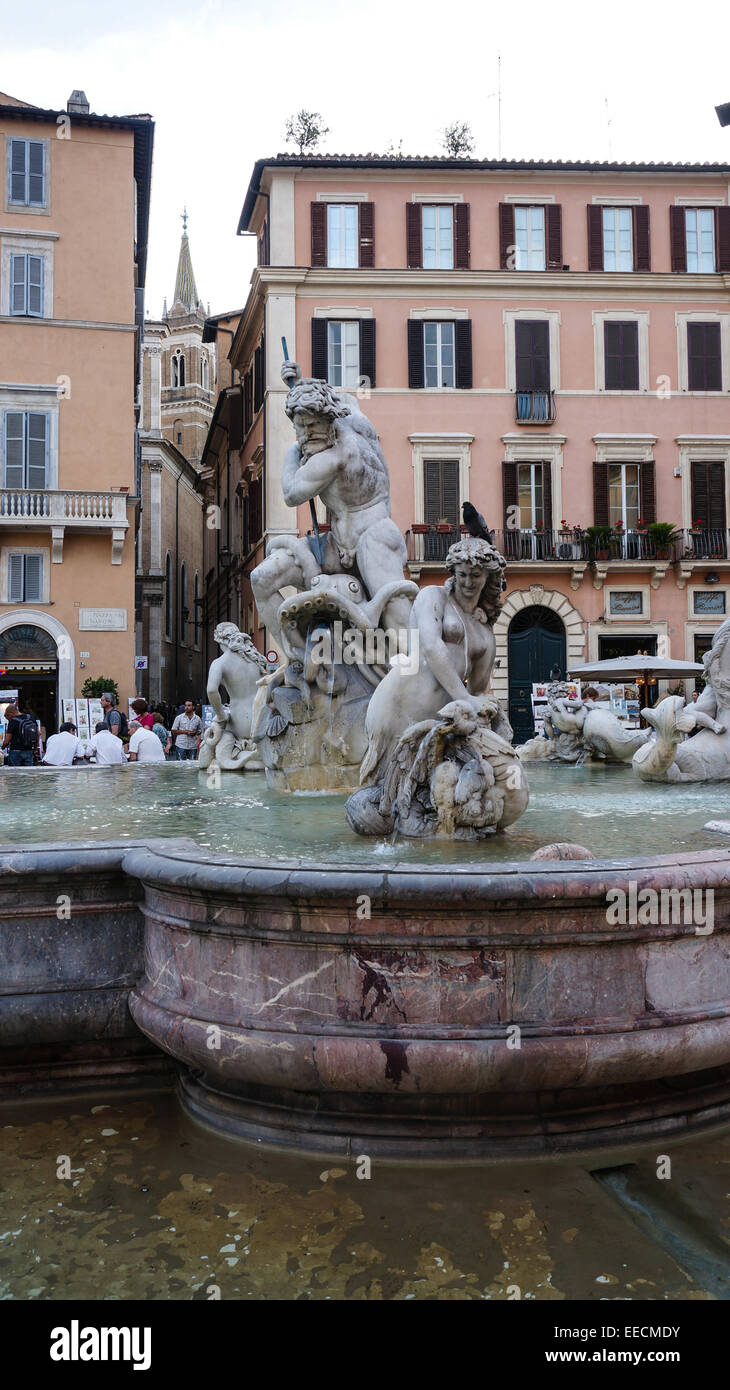 Piazza Navona, one of most important square in Rome Italy Stock Photo ...