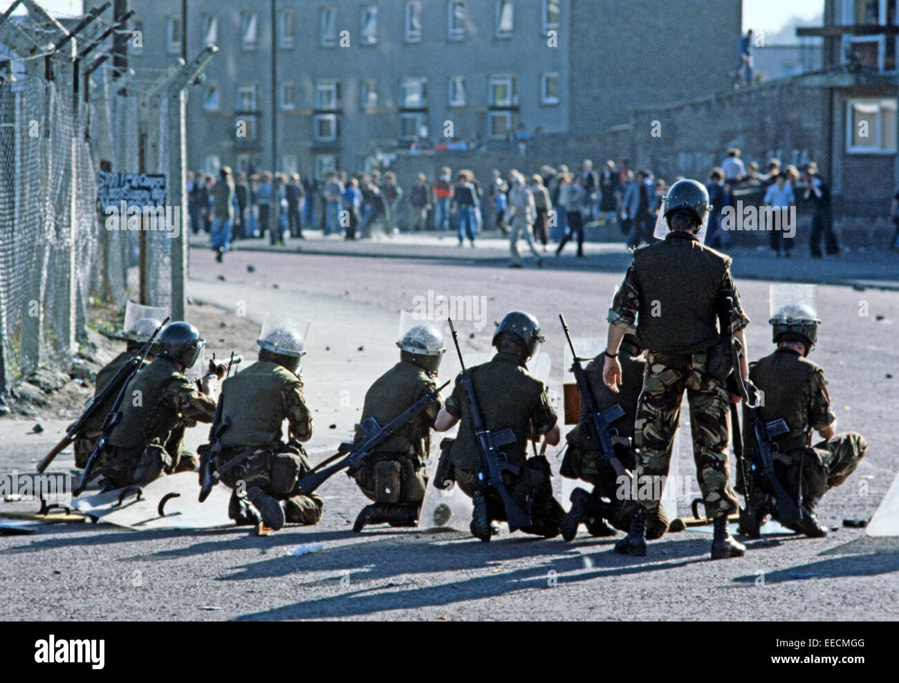 LONDONDERRY, DERRY, UNITED KINGDOM - AUGUST 1975. British Army ...