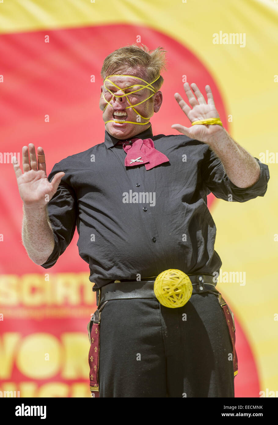 Christchurch, New Zealand. 15th Jan, 2015. Rubberband Boy, aka SHAY ...