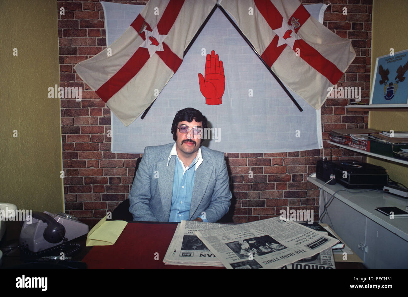 BELFAST, UNITED KINGDOM - NOVEMBER 1979. Andy Tyrie, Supreme Commander ...