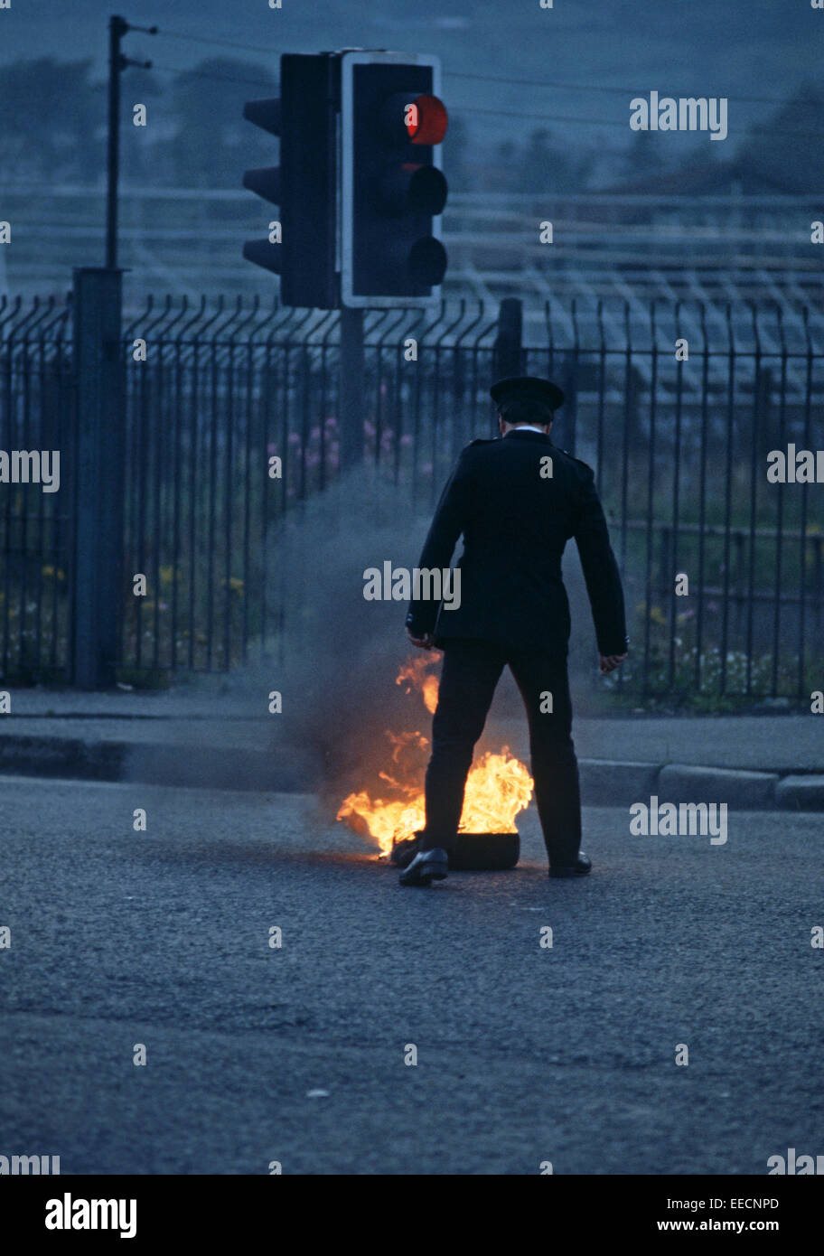 BELFAST, UNITED KINGDOM-SEPTEMBER 1978. RUC, Royal Ulster Constabulary ...