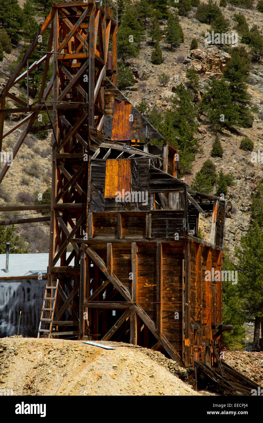 Mining stamp mill, Clear Creek County, Colorado Stock Photo - Alamy