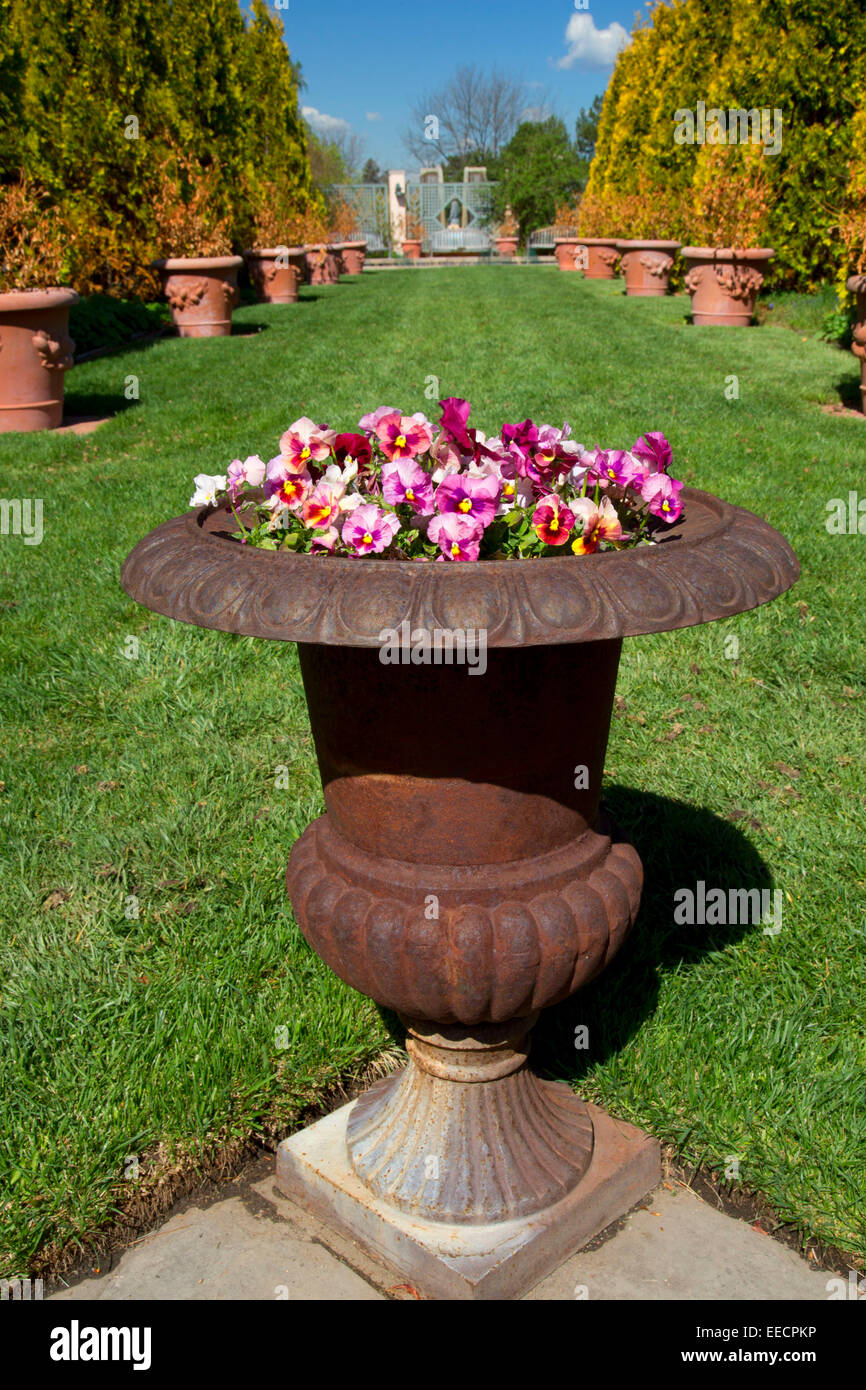 Romantic Garden, Denver Botanic Garden, Denver, Colorado Stock Photo ...