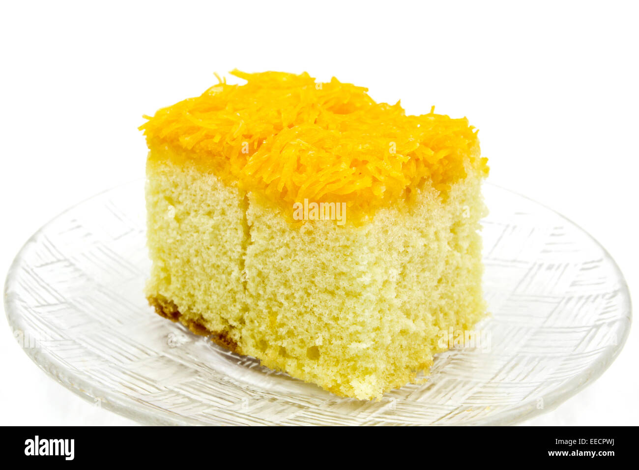 Gold egg yolk thread cake. Thailand dessert Stock Photo - Alamy