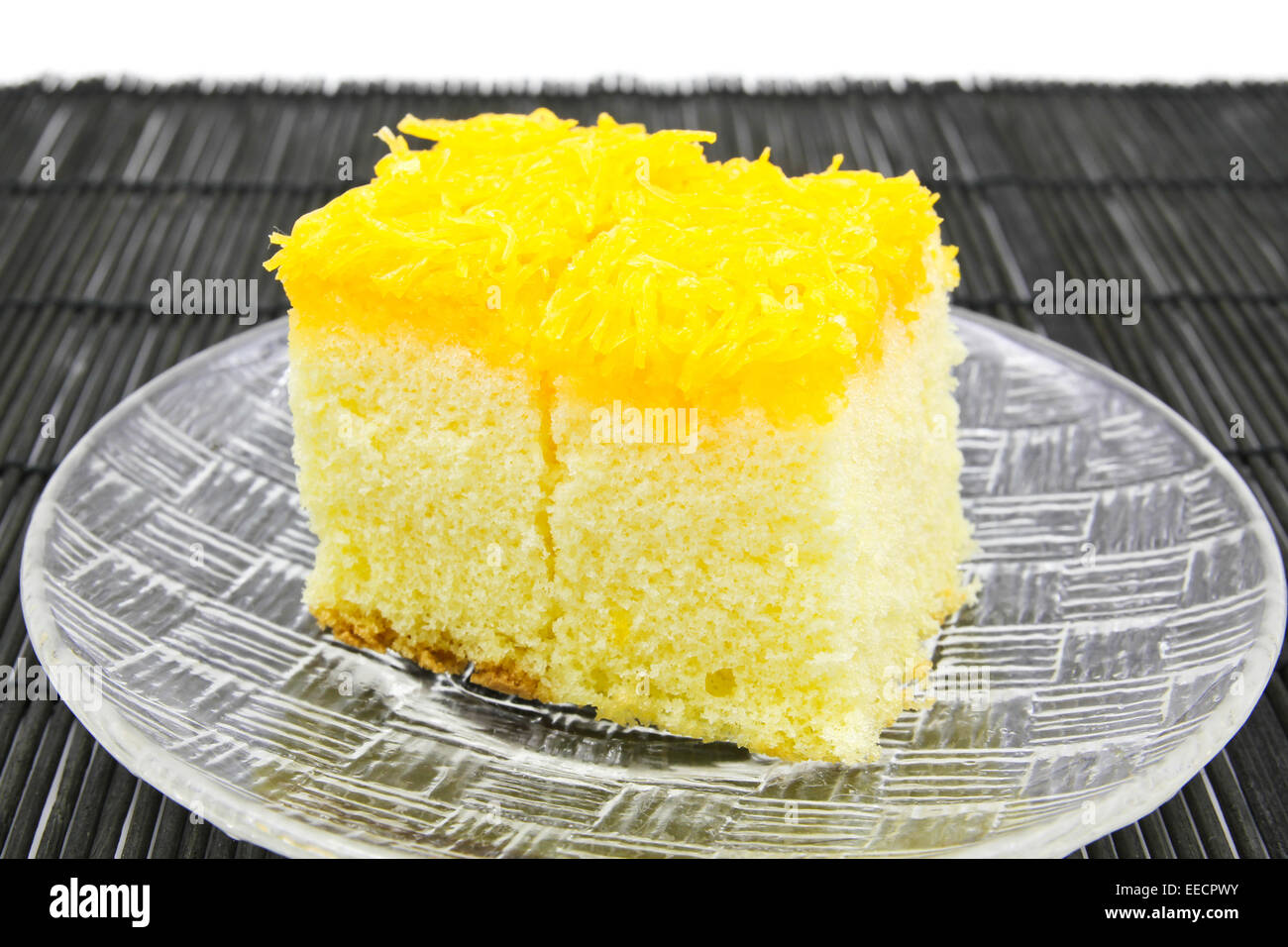 Gold egg yolk thread cake. Thailand dessert Stock Photo - Alamy