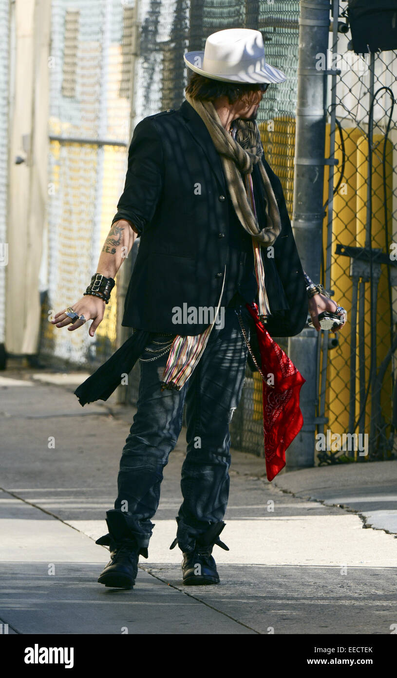 Hollywood, California, USA. 15th Jan, 2015. A Johnny Depp look alike ...