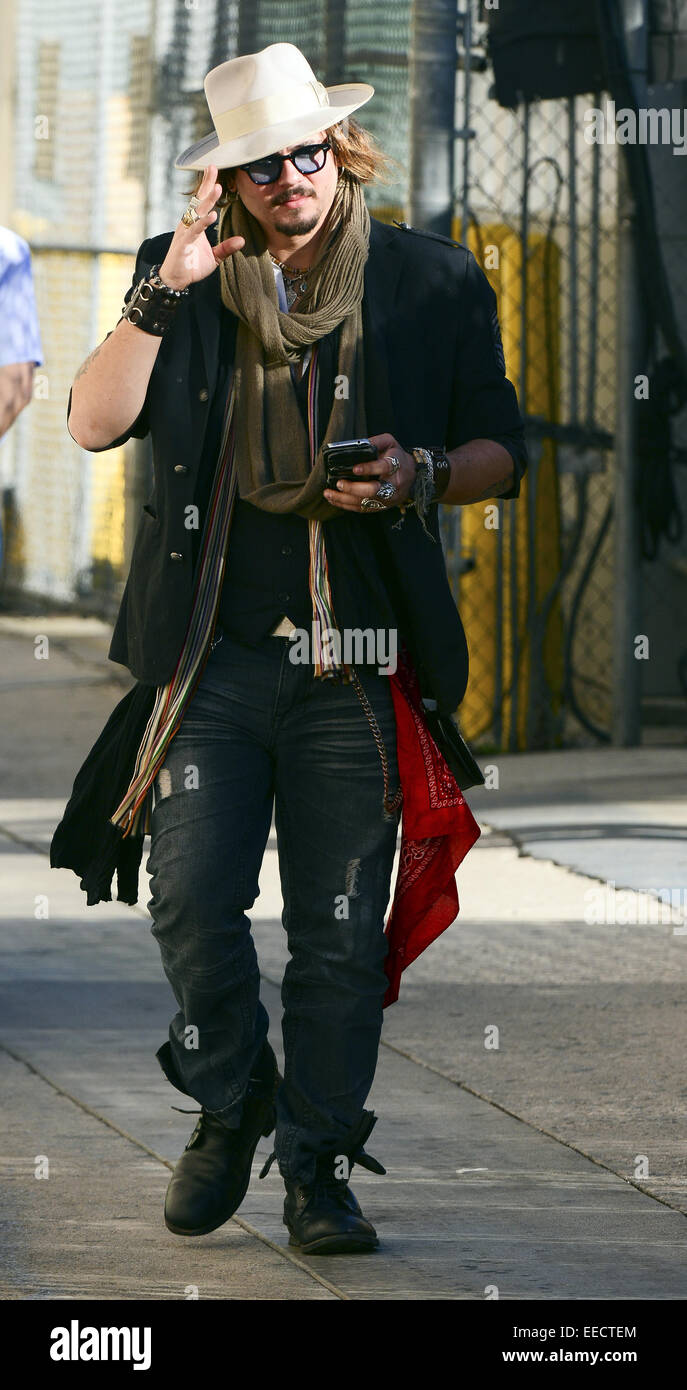 Hollywood, California, USA. 15th Jan, 2015. A Johnny Depp look alike ...