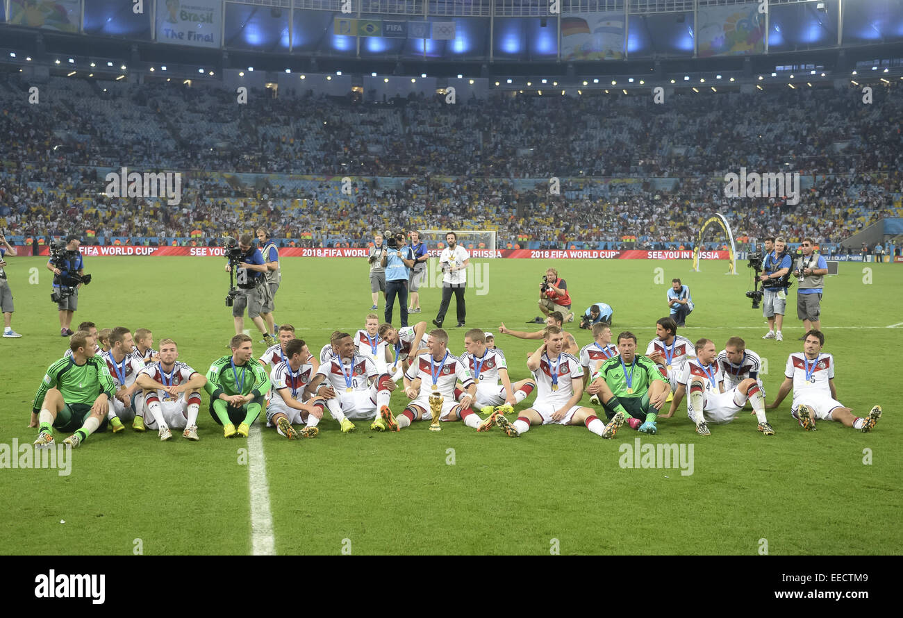 2014 FIFA World Cup Final - Germany (0) v (0) Argentina (1-0 AET), held at the Maracana Stadium ...