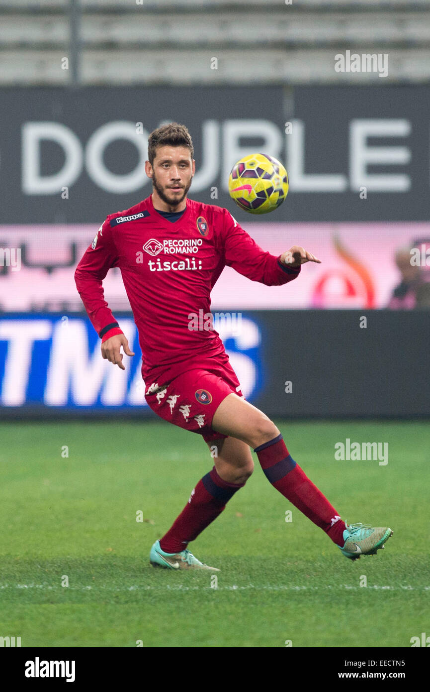 Parma, Italy. 14th Jan, 2015. Simone Benedetti (Cagliari) Football ...
