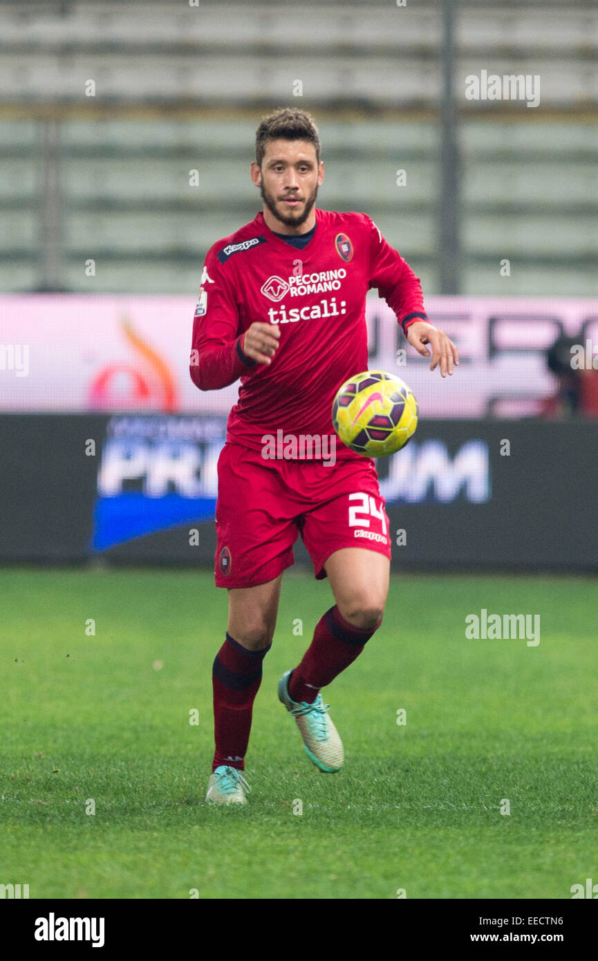 Parma, Italy. 14th Jan, 2015. Simone Benedetti (Cagliari) Football ...