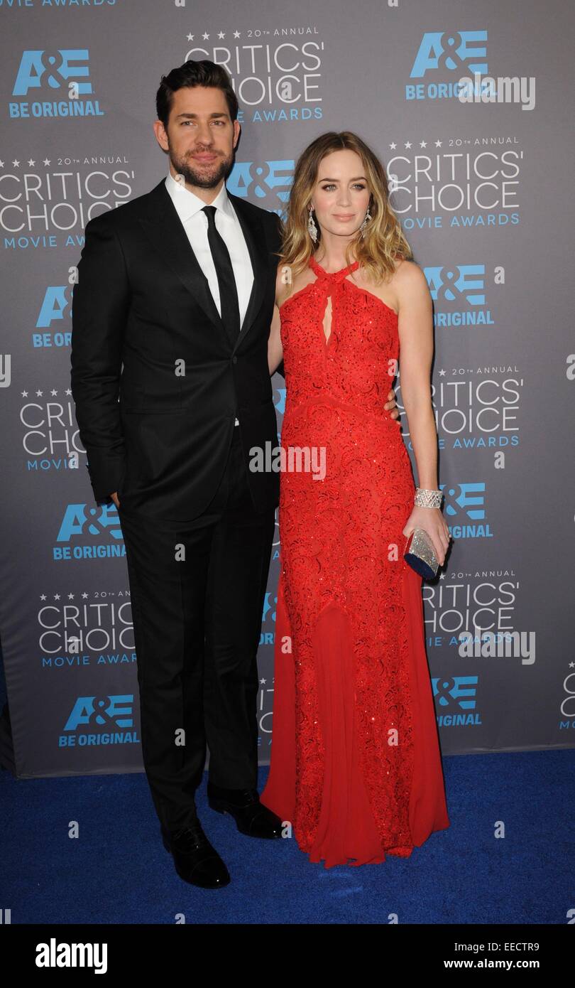 Los Angeles, CA, USA. 15th Jan, 2015. John Krasinski, Emily Blunt at ...