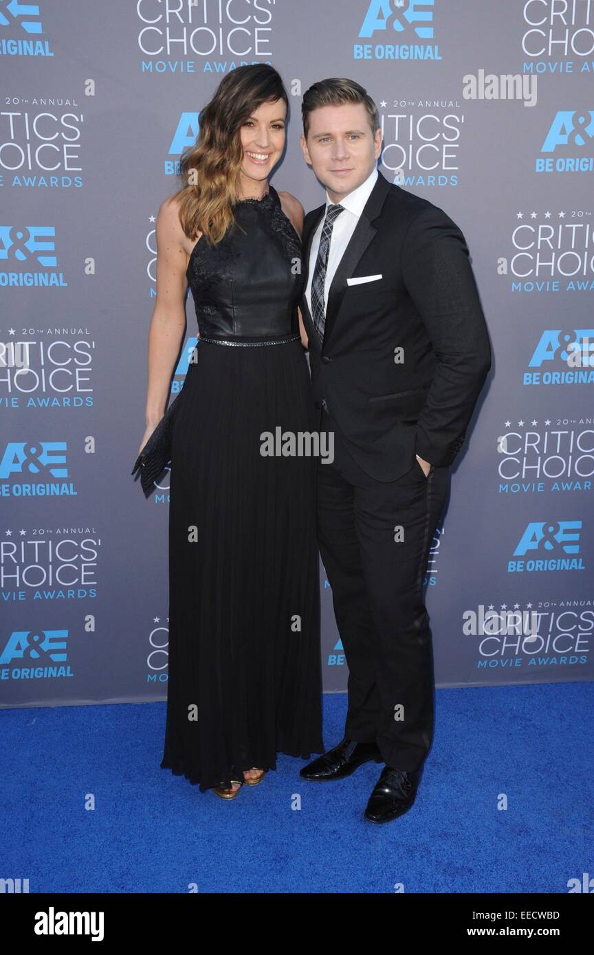 Los Angeles, CA, USA. 15th Jan, 2015. Charlie Webster, Allen Leech at ...