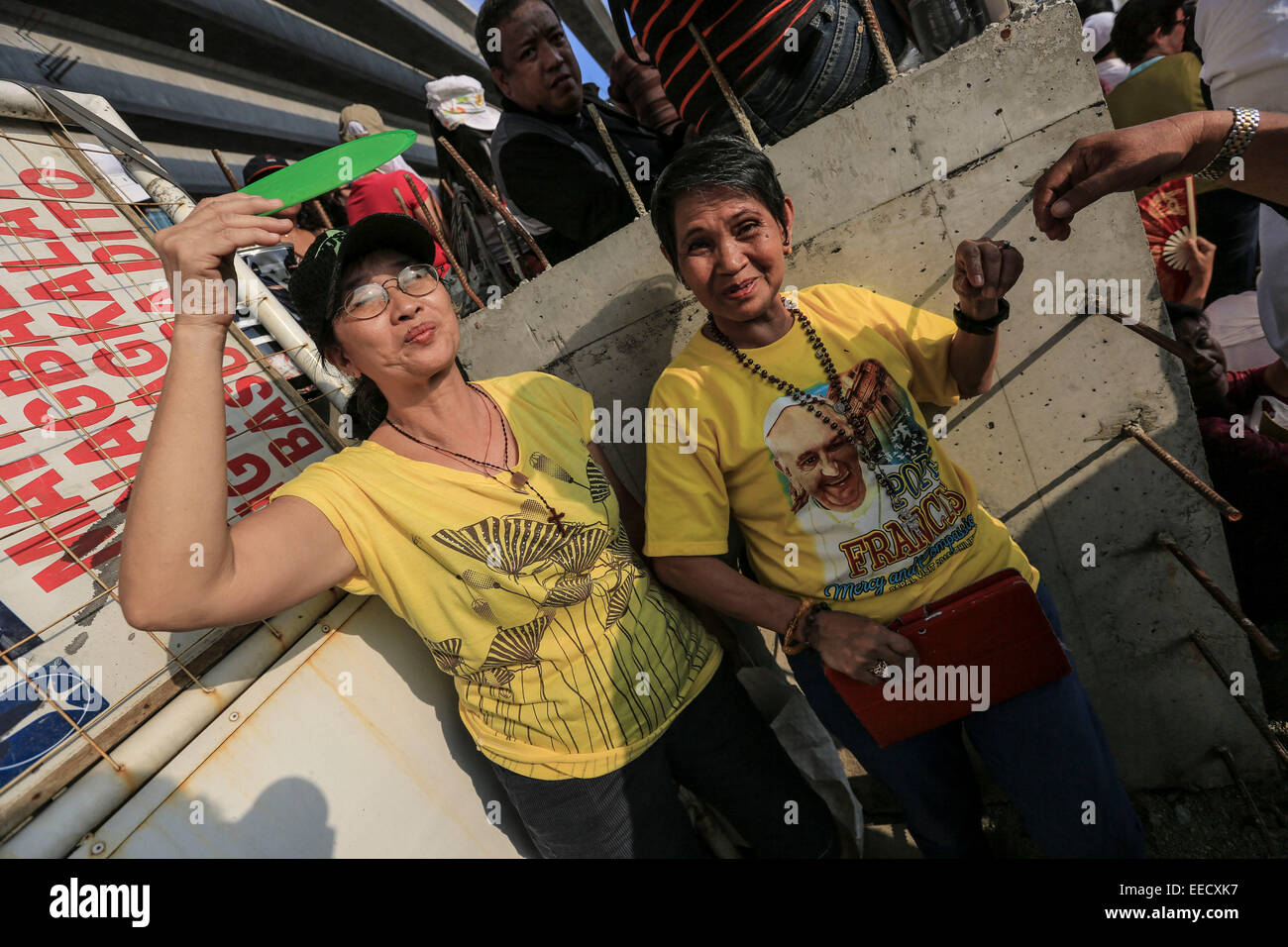 Manila, Philippines. 15th Jan, 2015. People wait at Manila airport to ...