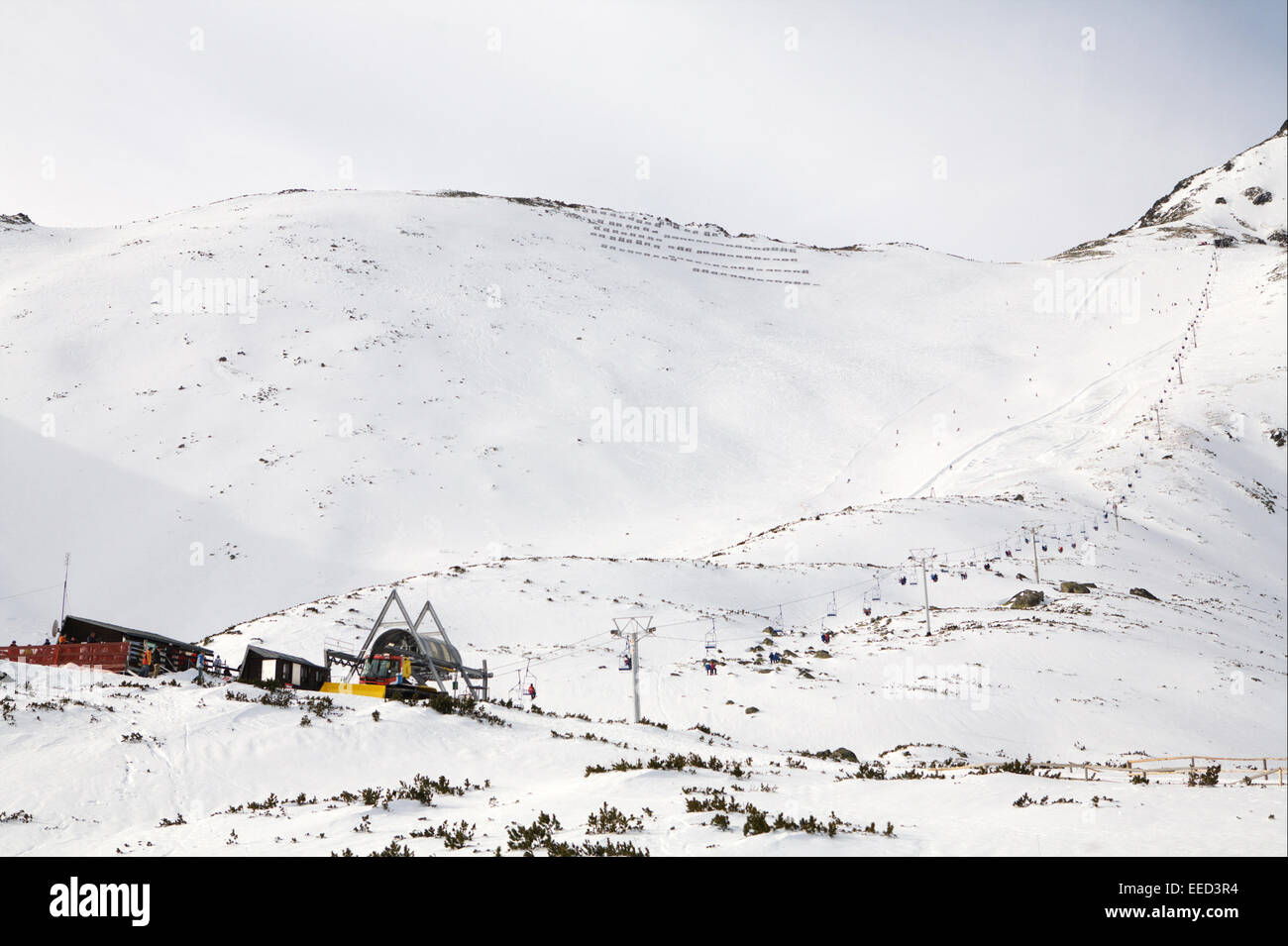 Europa, Slowakei, Lomnicky Berg, Wintersport, Schnee, Skigebiet ...