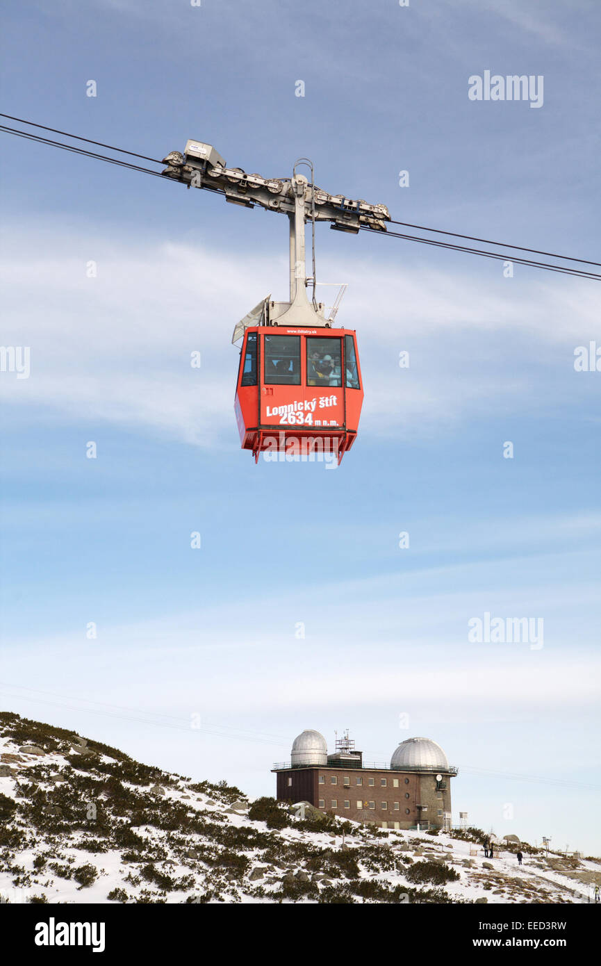 Europa, Slowakei, Lomnicky Berg, Seilbahn, Gondel, Observatorium, Vysok ...
