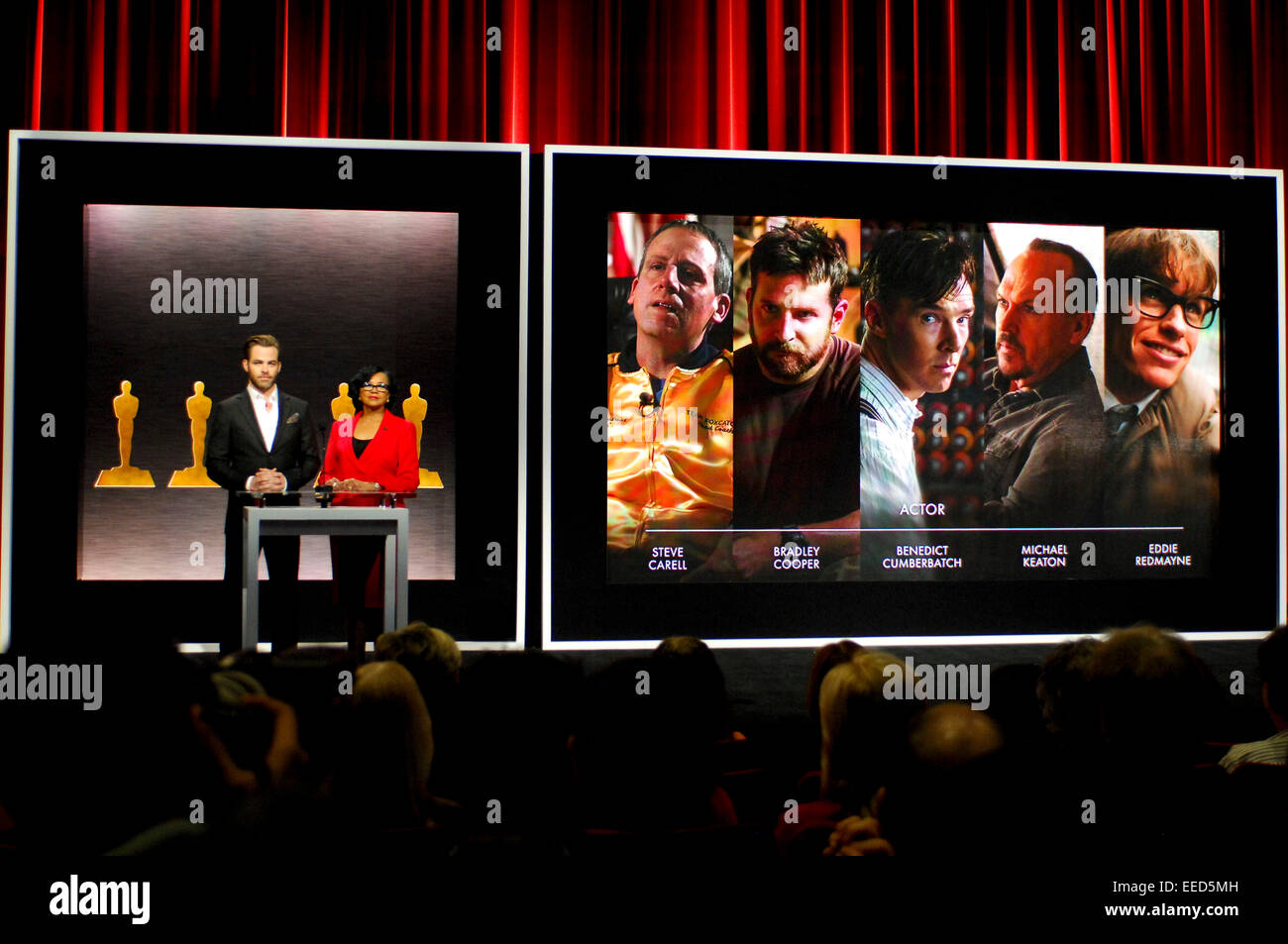Chris Pine & academy president Cheryl Boone Isaacs Oscar Nominations ...