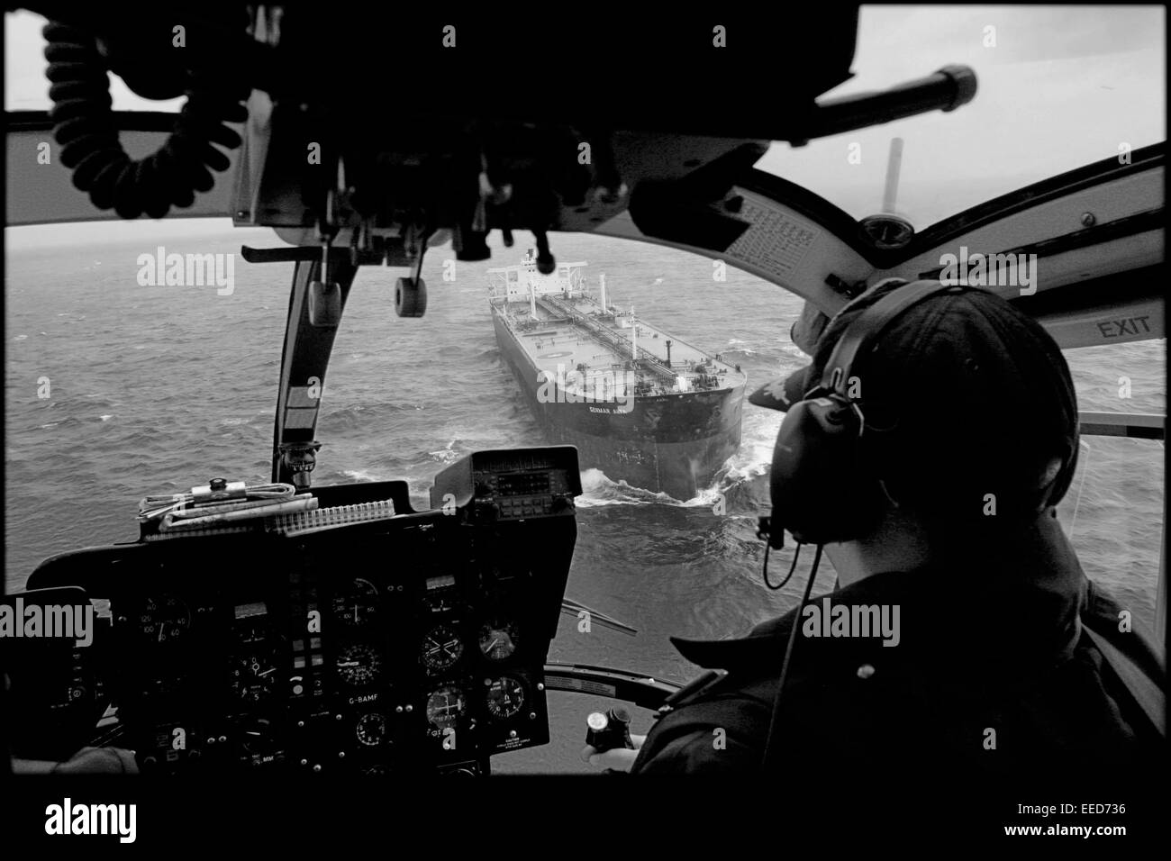 Pollution patrol Bolkow helicopter, operated by Bond Air Services ...