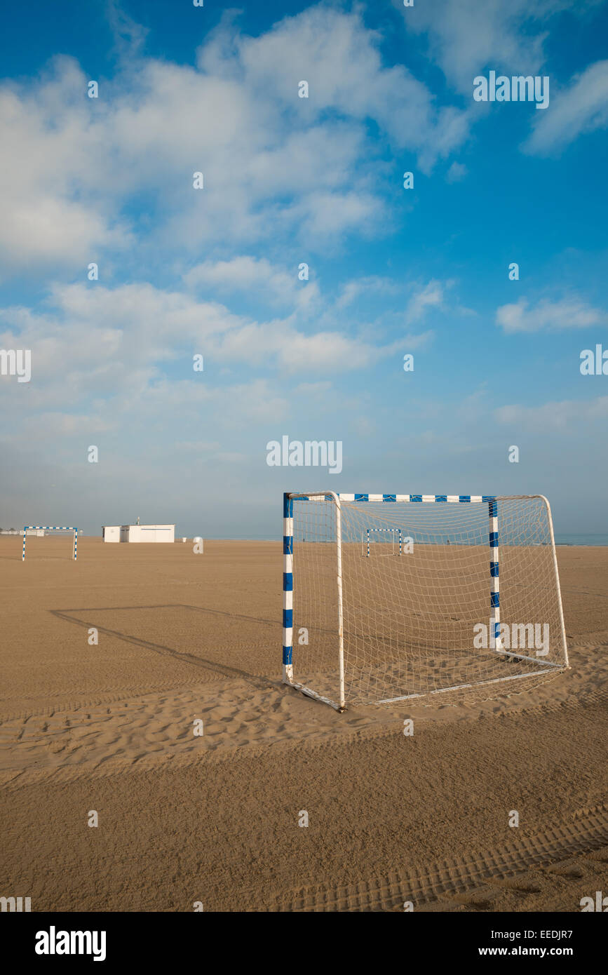 Football pitch on a beach hi-res stock photography and images - Alamy