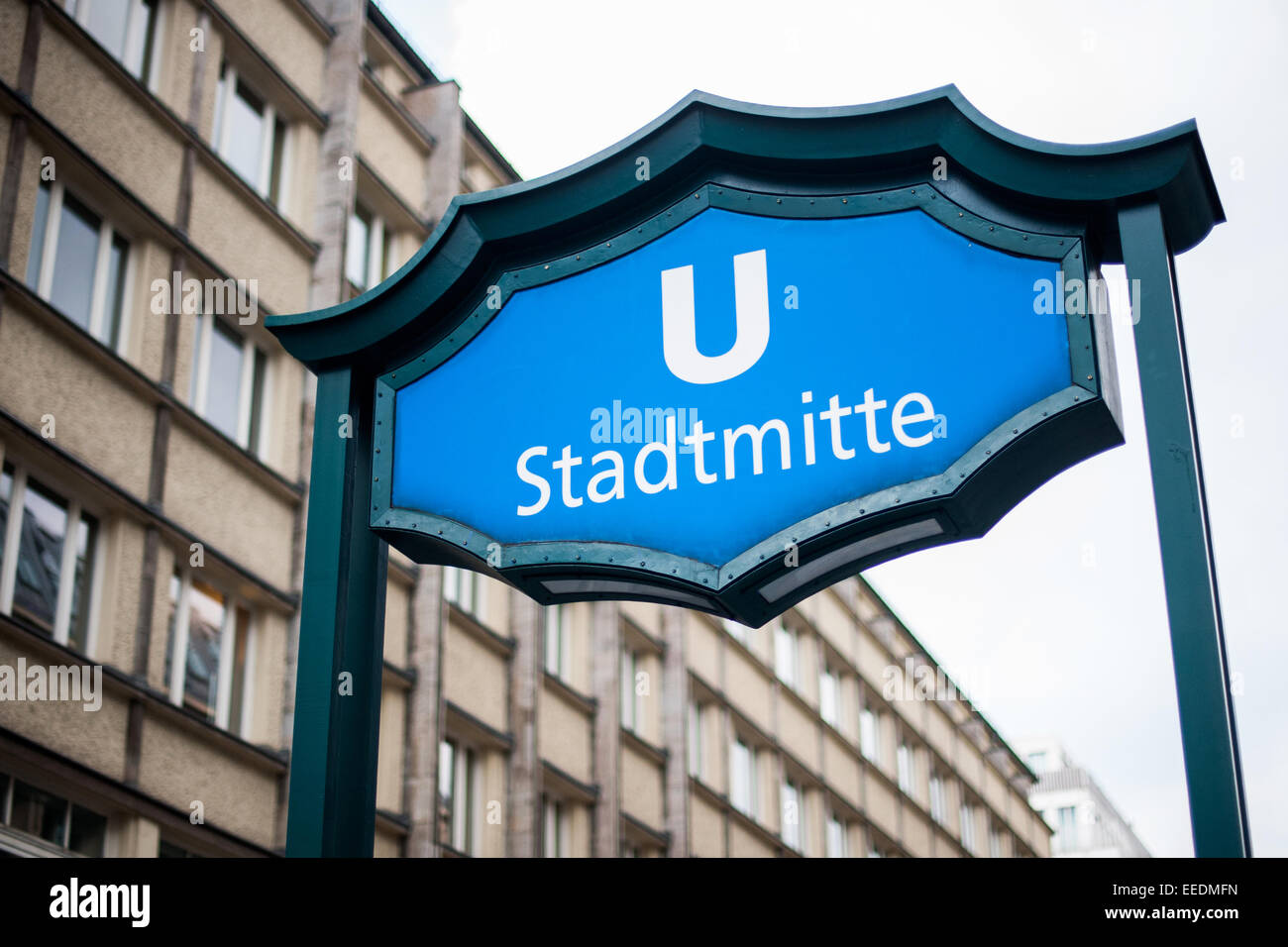 Berlin, Germany, sign the subway station city center Stock Photo - Alamy