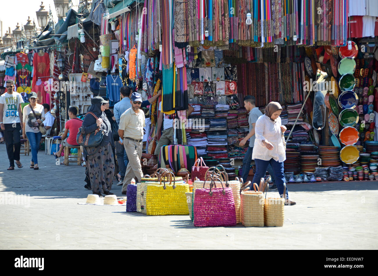 Suitcases and bags market in Marrakech Marrakech, Morocco, North Africa ...