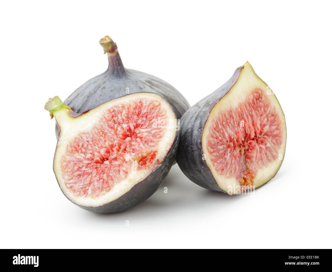 Fresh figs sliced isolated on white background Stock Photo - Alamy