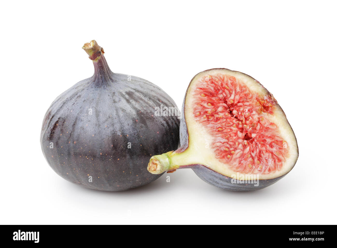 Fresh figs sliced isolated on white background Stock Photo - Alamy
