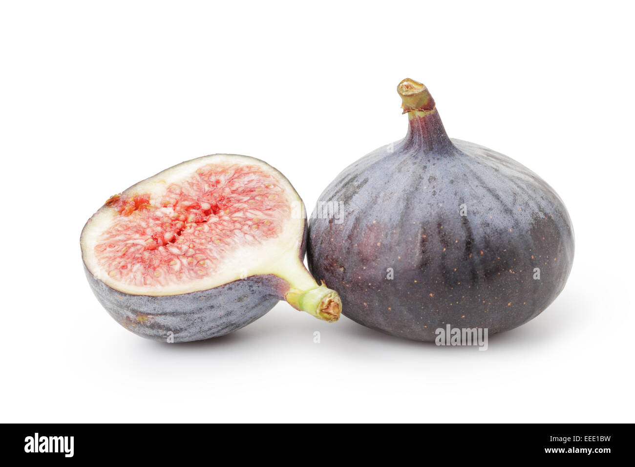 Fresh figs sliced isolated on white background Stock Photo - Alamy
