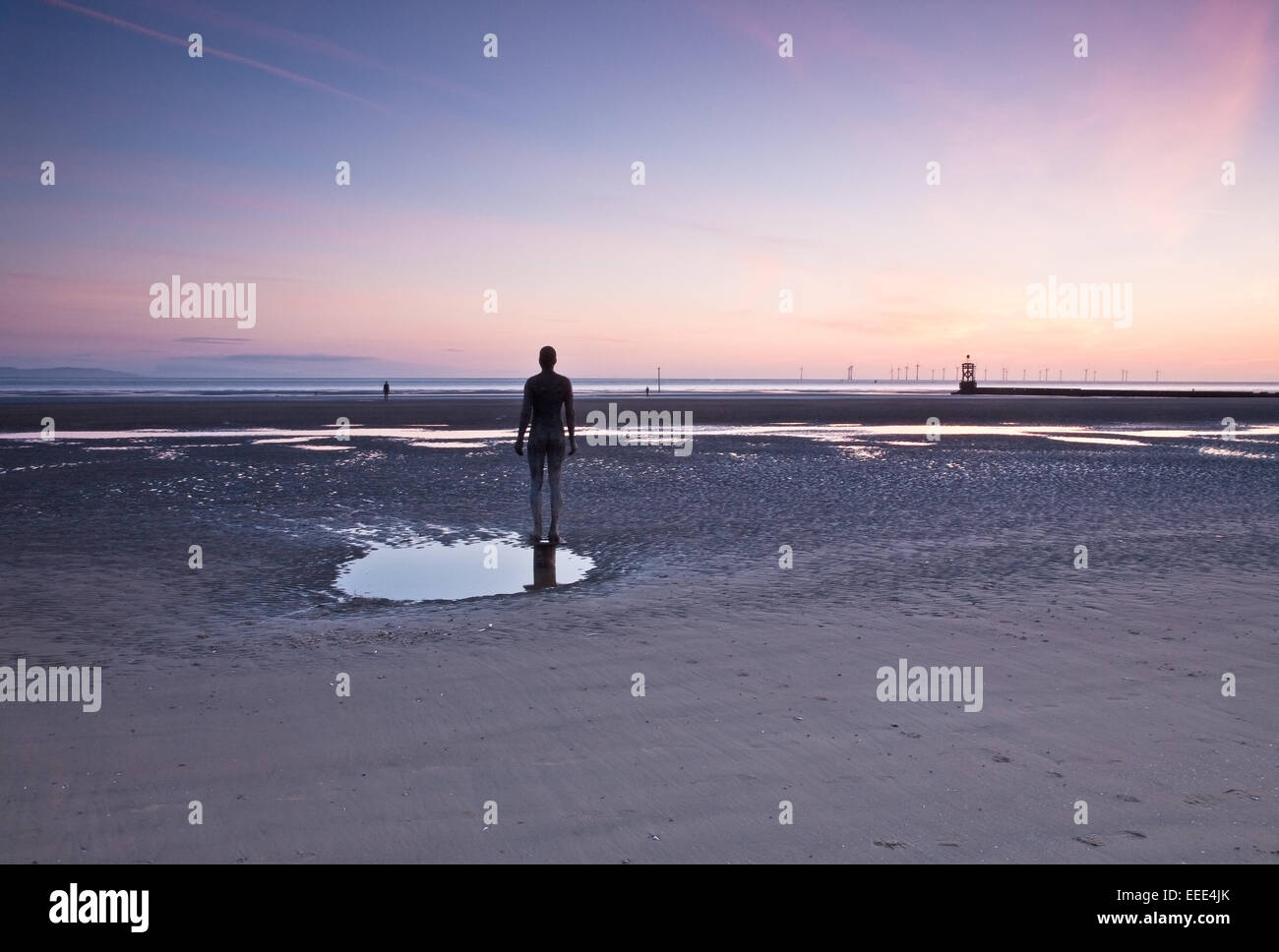 Antony Gormley's Another Place, Crosby Beach, Liverpool, Merseyside ...