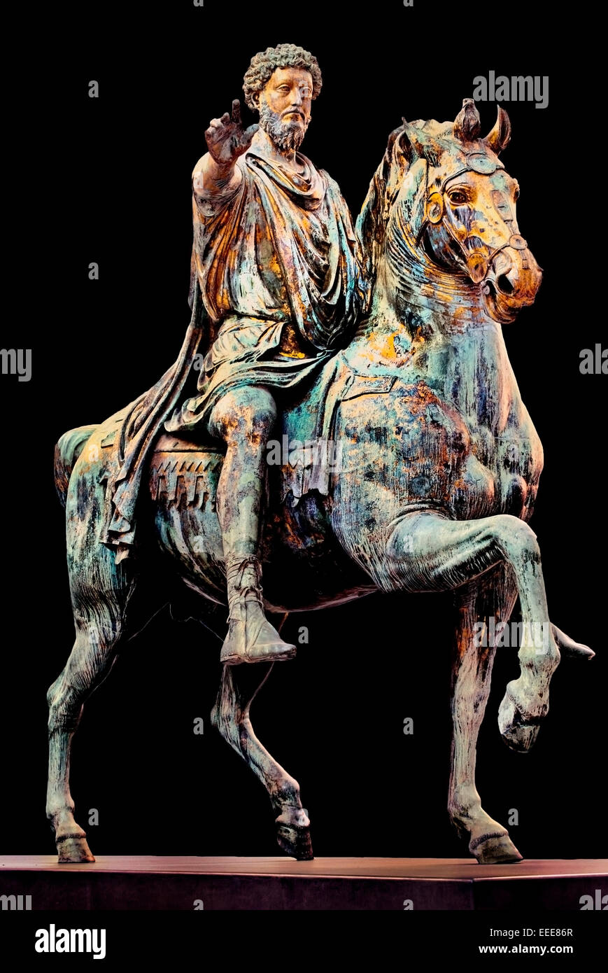 Equestrian Bronze Portrait Of Marcus Aurelius