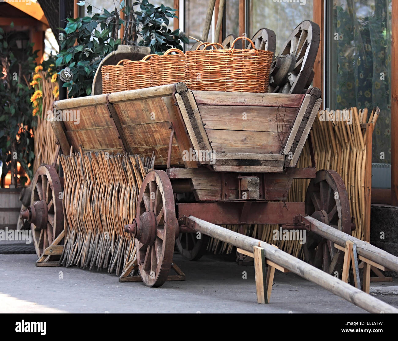 Age-old Russian cart Stock Photo - Alamy
