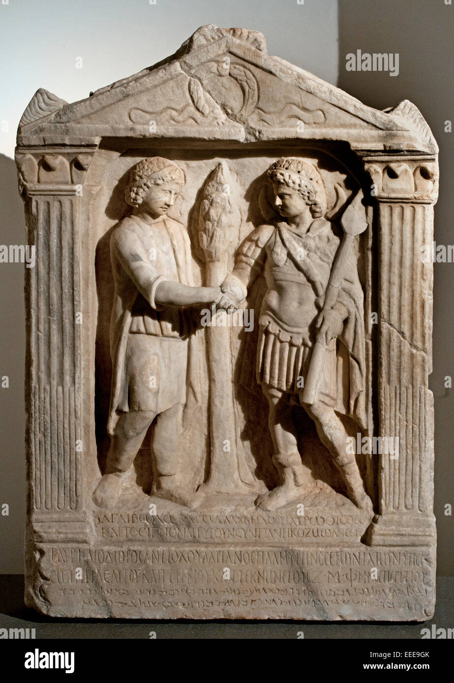Relief with a dedication to Aglibol and Malabel 235 AD Roman Rome ...