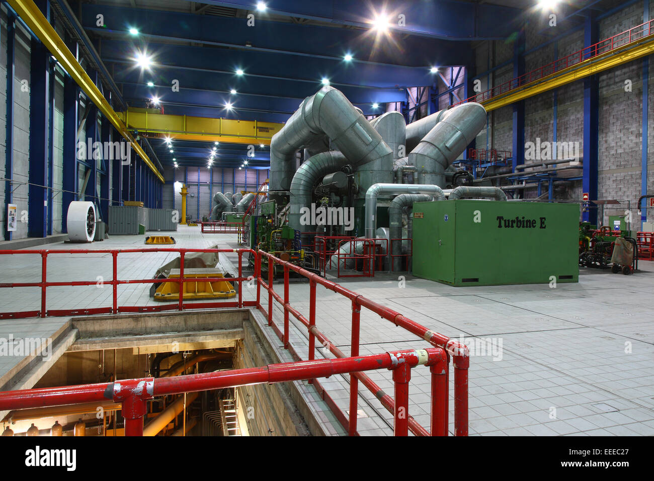Berlin, Germany, machine hall of the power plant Reuter West Stock ...