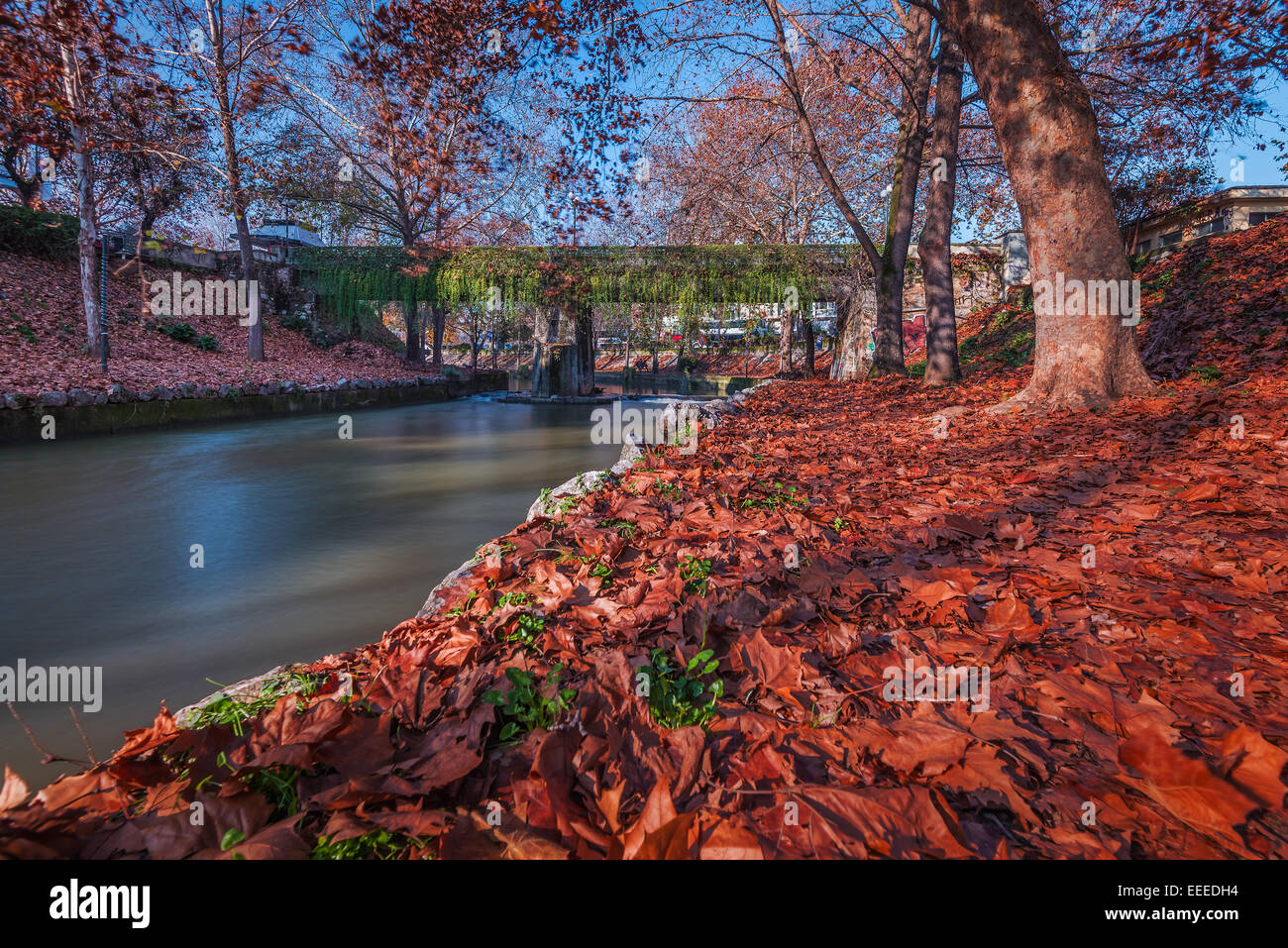 Trikala city and Litheos river Greece Stock Photo - Alamy