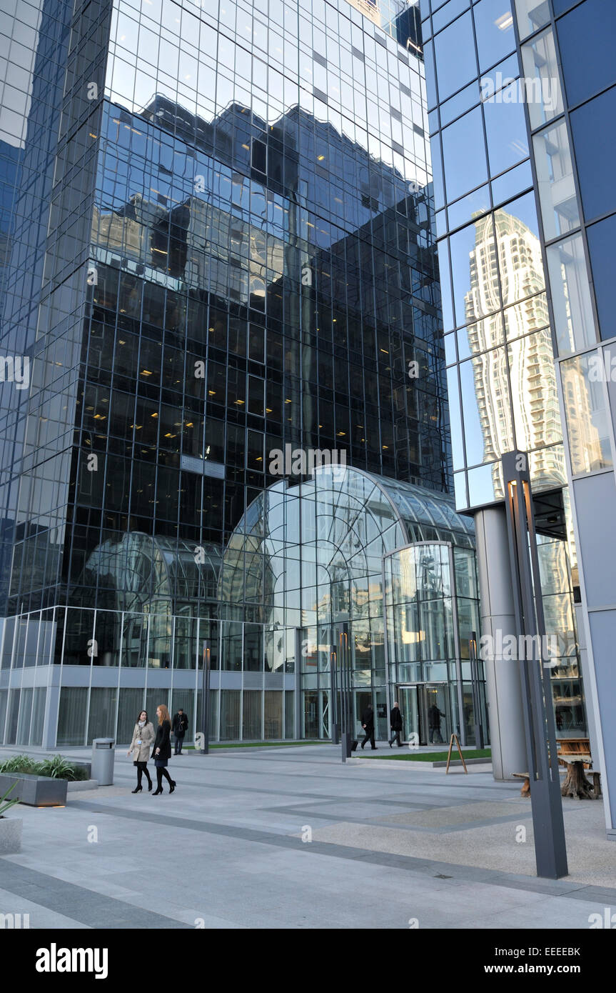 London entrance Exchange Tower within Harbour Exchange Square Stock ...
