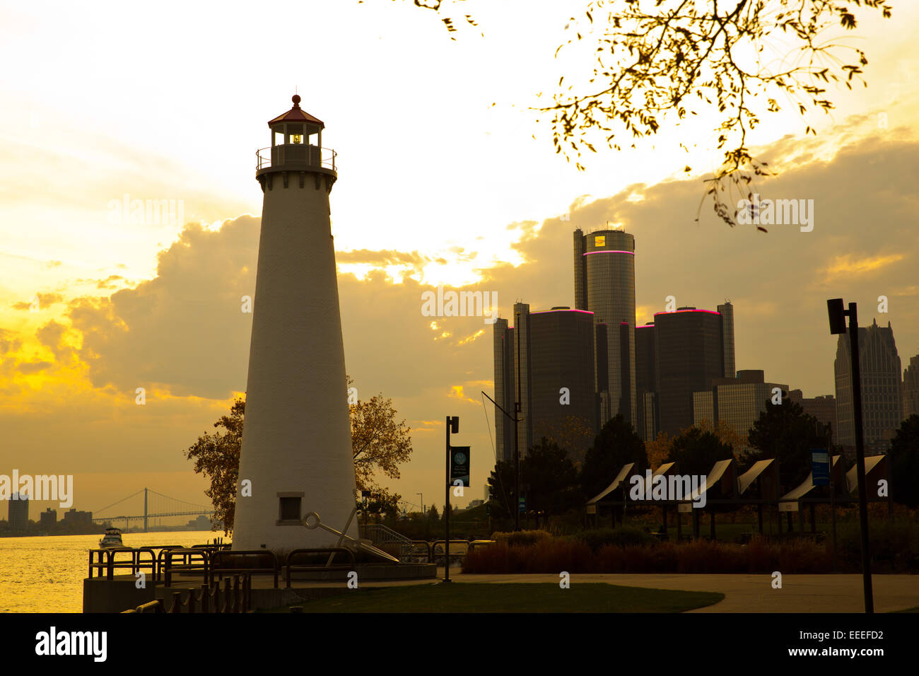Detroit river lighthouse hi-res stock photography and images - Alamy