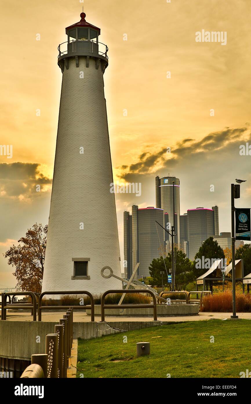 Detroit river lighthouse hi-res stock photography and images - Alamy