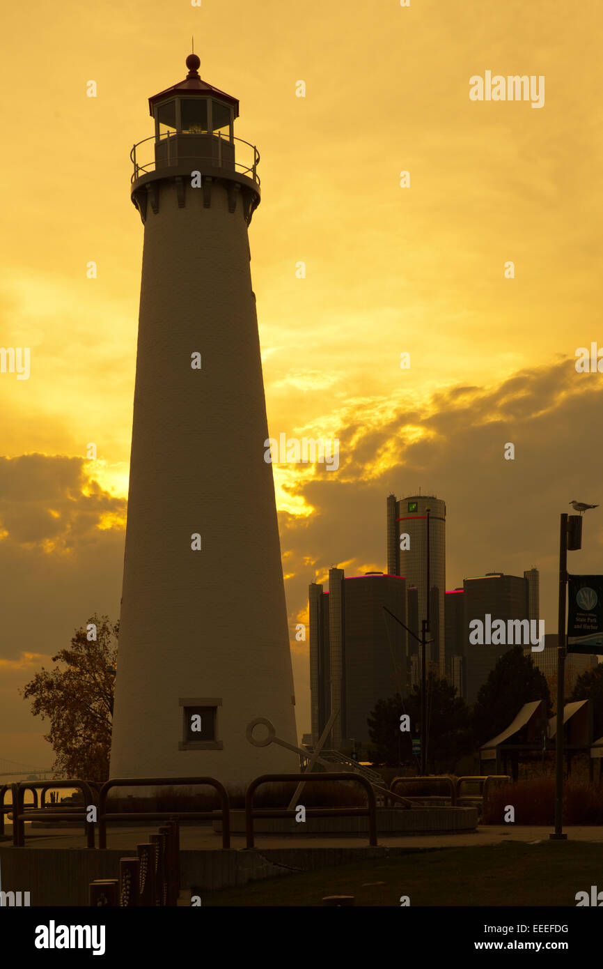 Detroit river lighthouse hi-res stock photography and images - Alamy