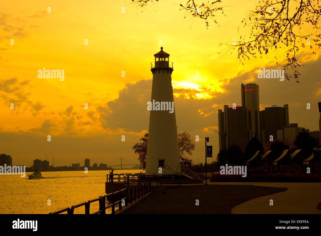 Detroit river lighthouse hi-res stock photography and images - Alamy
