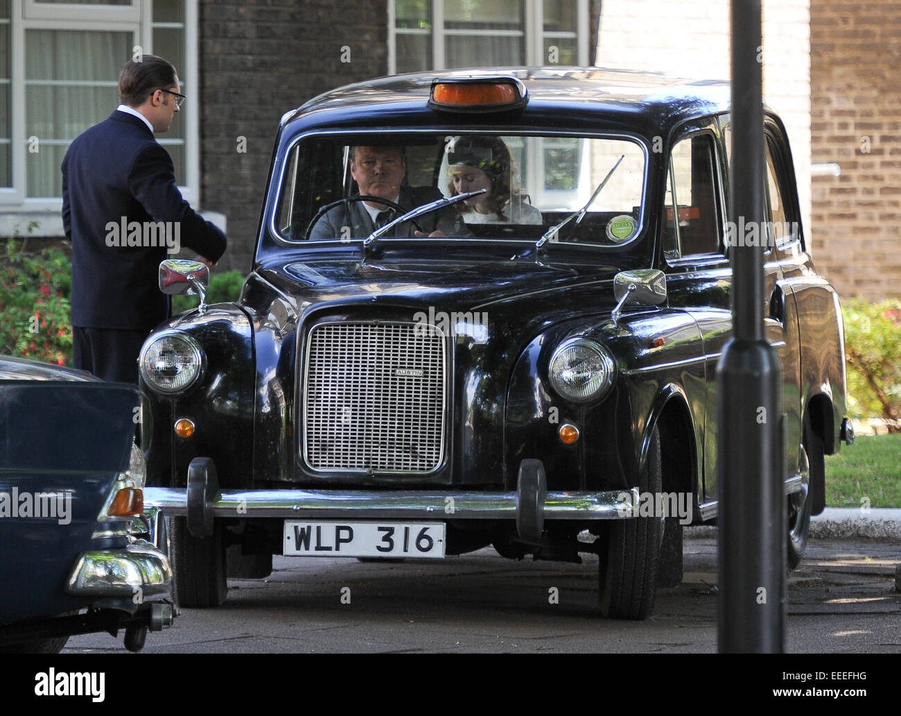 Tom Hardy filming scenes on the set of 'Legend' Featuring: Tom Hardy ...