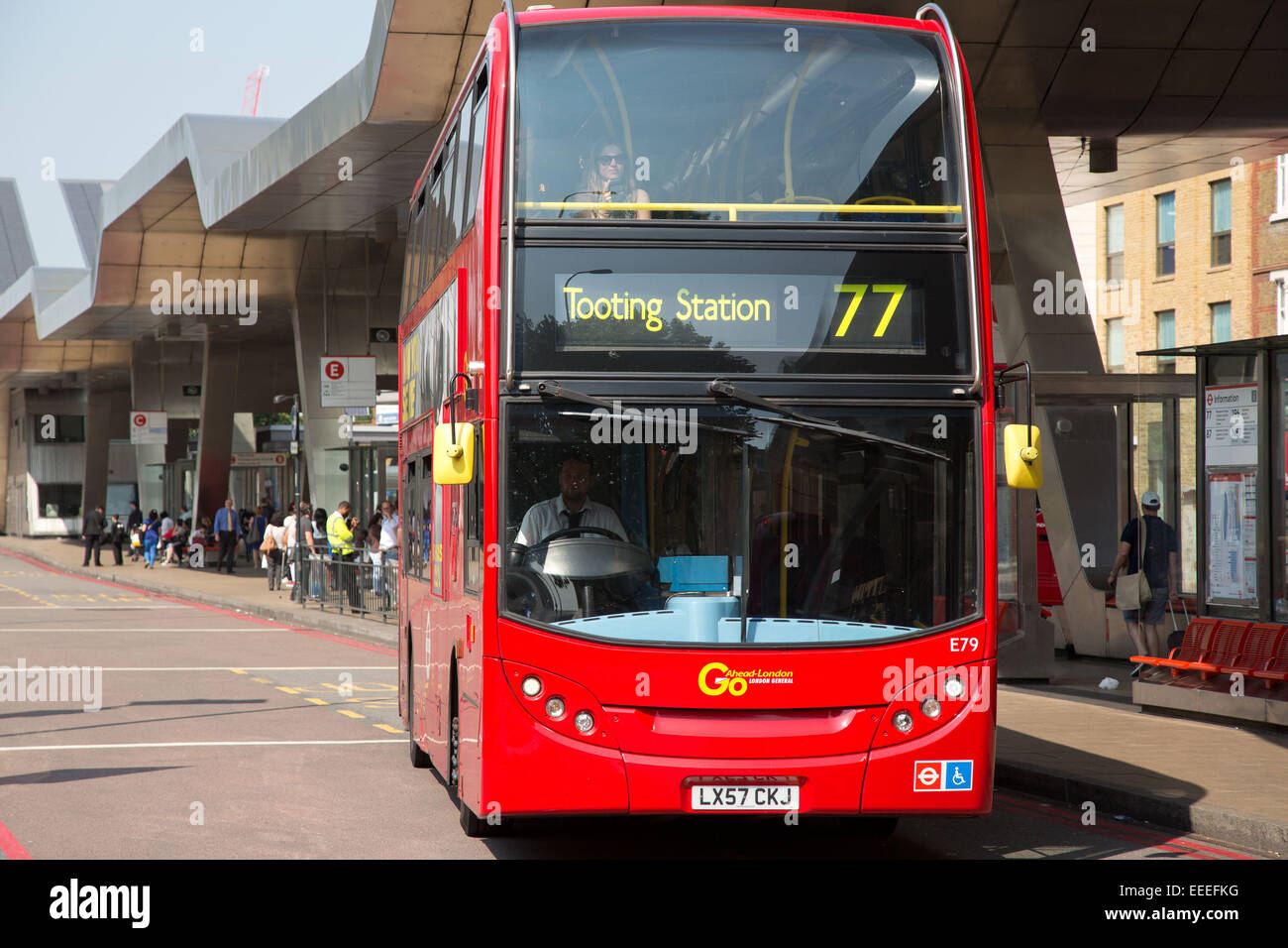 Buses at Vauxhall Cross Stock Photo - Alamy