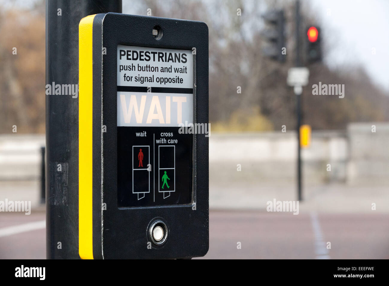 Close up of pedestrian crossing box Stock Photo - Alamy
