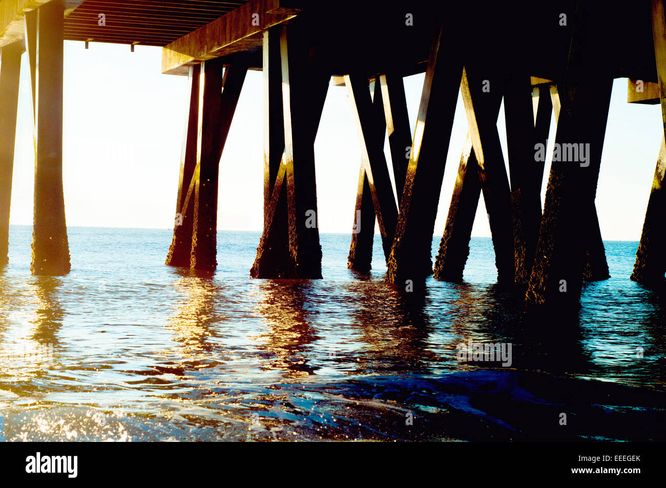 under the pier Stock Photo - Alamy