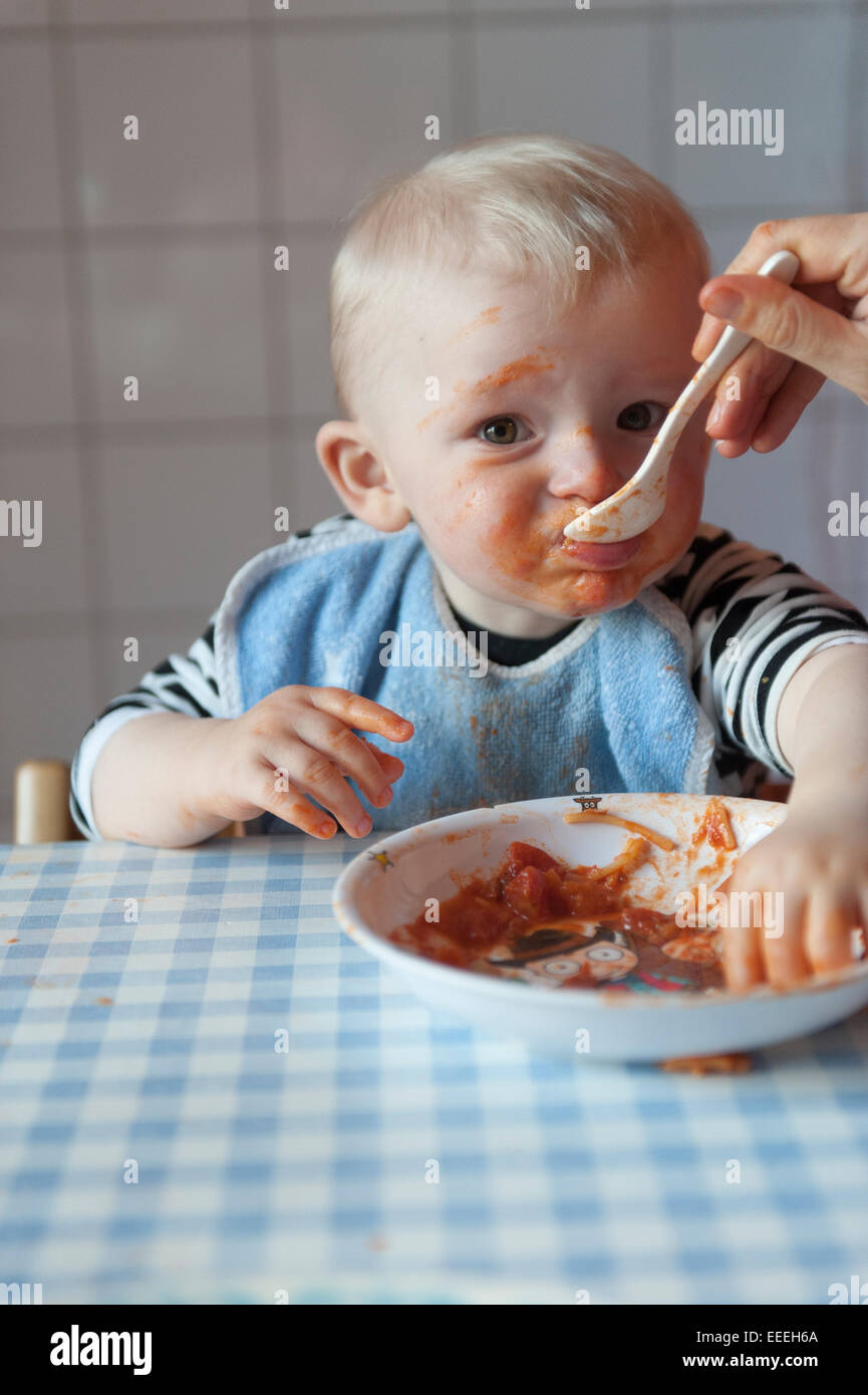 Freiburg, Germany, little kid eating Stock Photo - Alamy