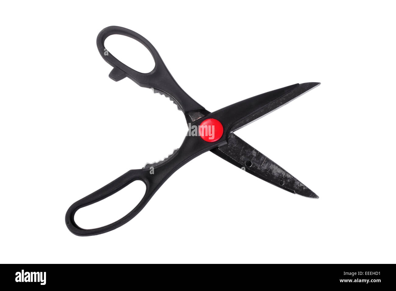 Open scissors isolated on white background Stock Photo - Alamy