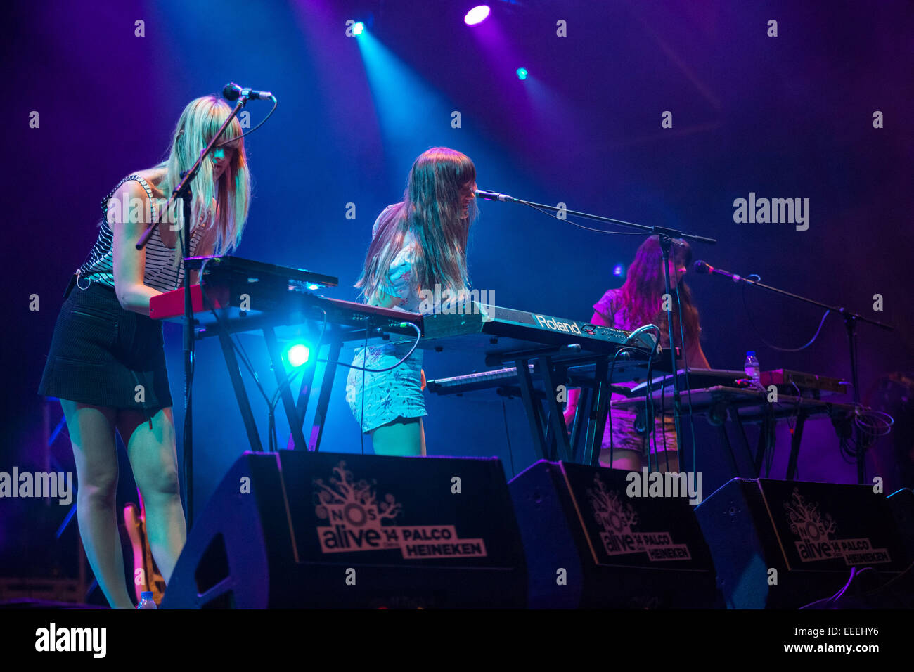 Alges, PORTUGAL: Au Revoir Simone performing live on the 2nd day of ...