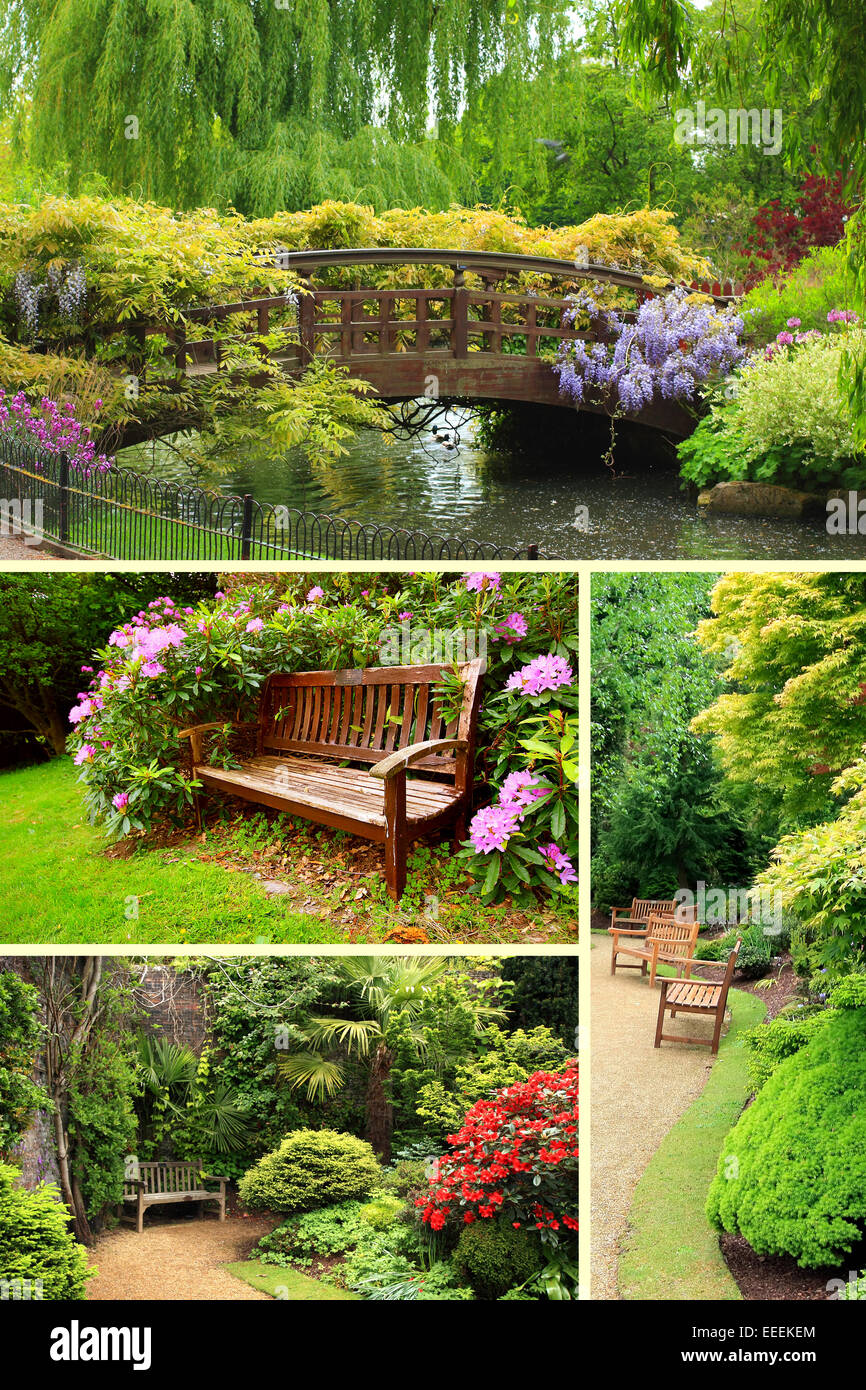 Garden collection, Summer time Stock Photo - Alamy