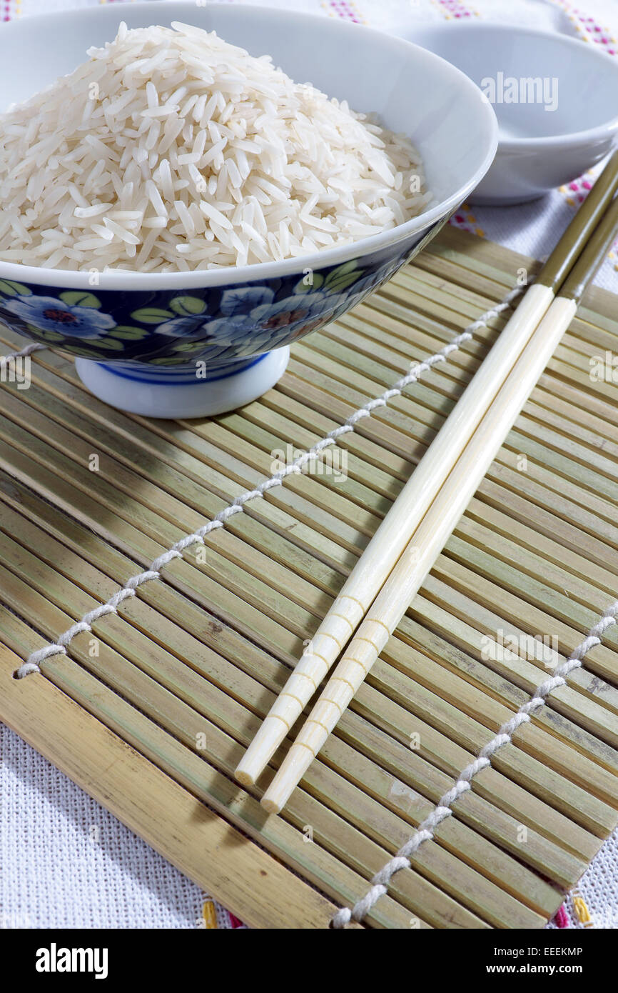 Long grain rice a staple food in Asia and China Stock Photo - Alamy