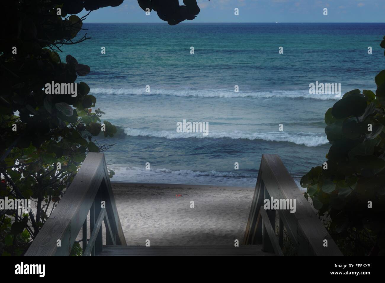 Blue green beach Stock Photo - Alamy