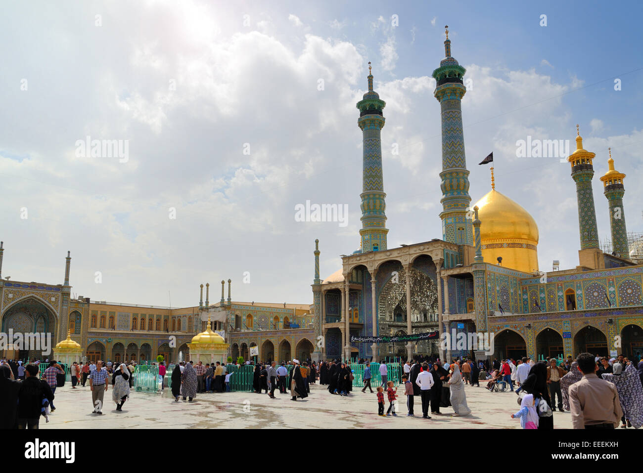 Fatima Masumeh Shrine, Qom, Iran. Qom is considered by Shia Muslims to ...