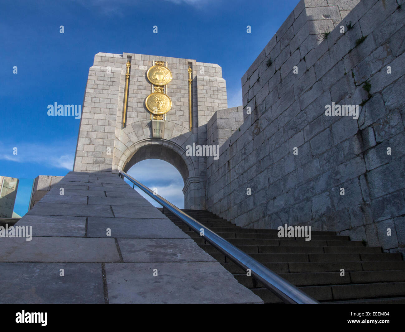 Gibraltar's American War Memorial at Line Wall Road Stock Photo - Alamy